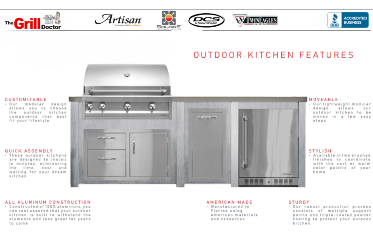 Outdoor Kitchens | Custom Designs by The Grill Doctor • The Grill Doctor